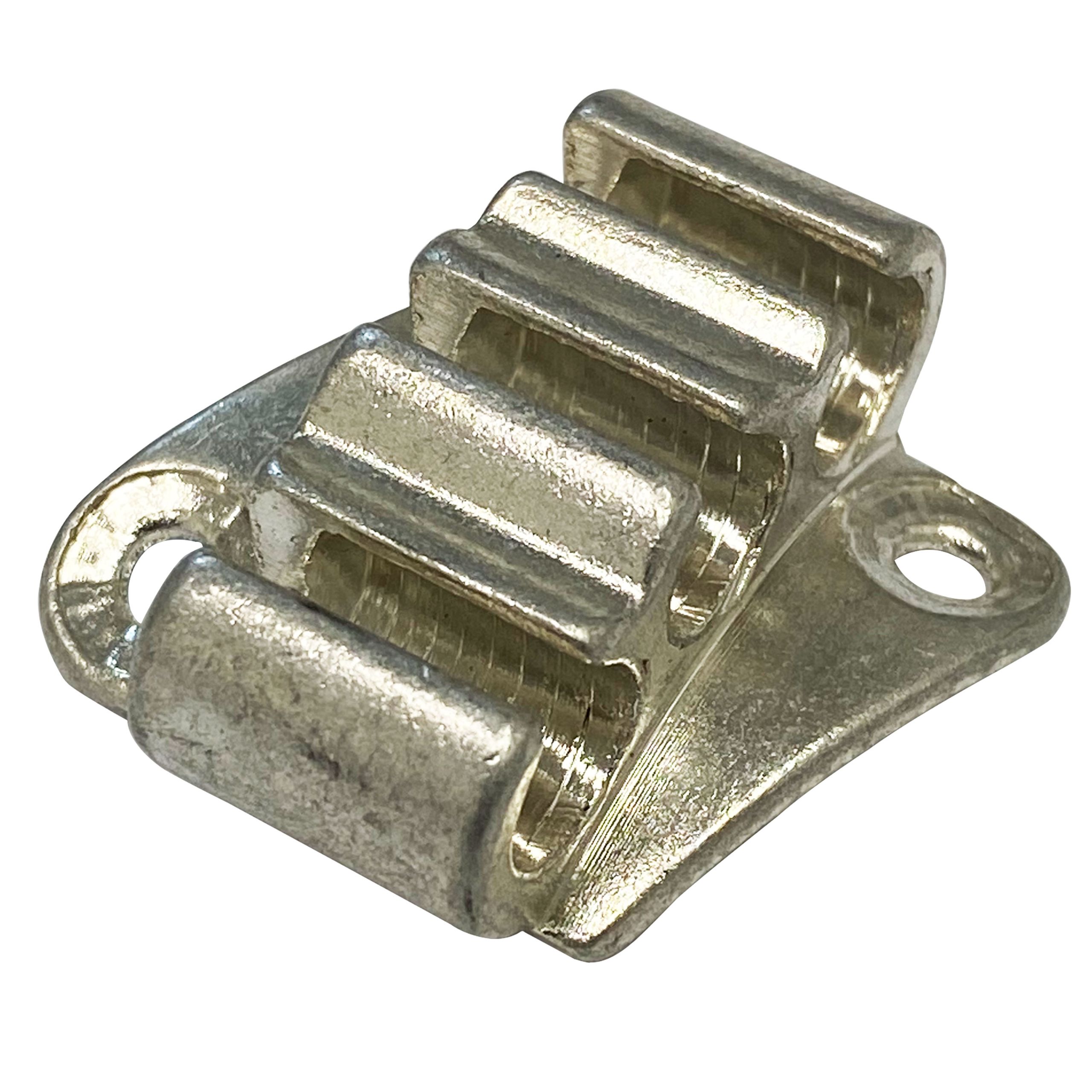 Alloy Cable Stop Silver Triple Slotted Rivet - Hillbrick Bicycles